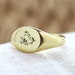 Music Notes Gold Signet Ring Bold Statement Musicians Ring Engraved ...