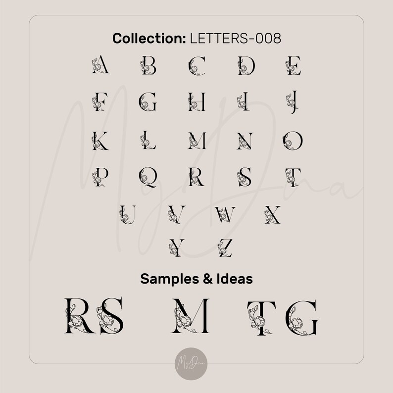 Engraved Custom Signet Ring · Flowered Letters Personalized Ring ...