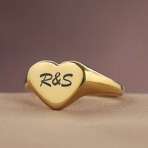 Custom Name Engraving Ring · Brushed Font Gold Ring · Personalized Name ...