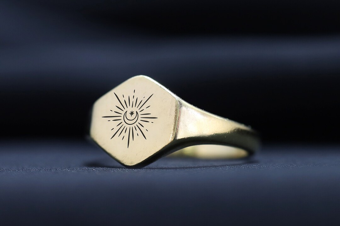 Engraved Moon Ring · Gothic Sun Ring · Mystical Ring · Hipster Ring ...