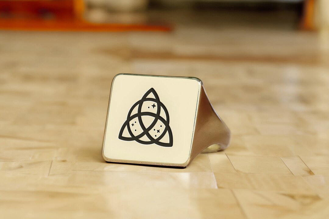 Custom Wiccan Symbol Ring · Engraved Wiccan Ring · 14k Gold Wiccan Ring ...