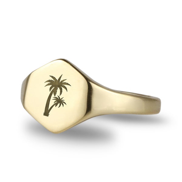 Tree Signet Ring - Etsy