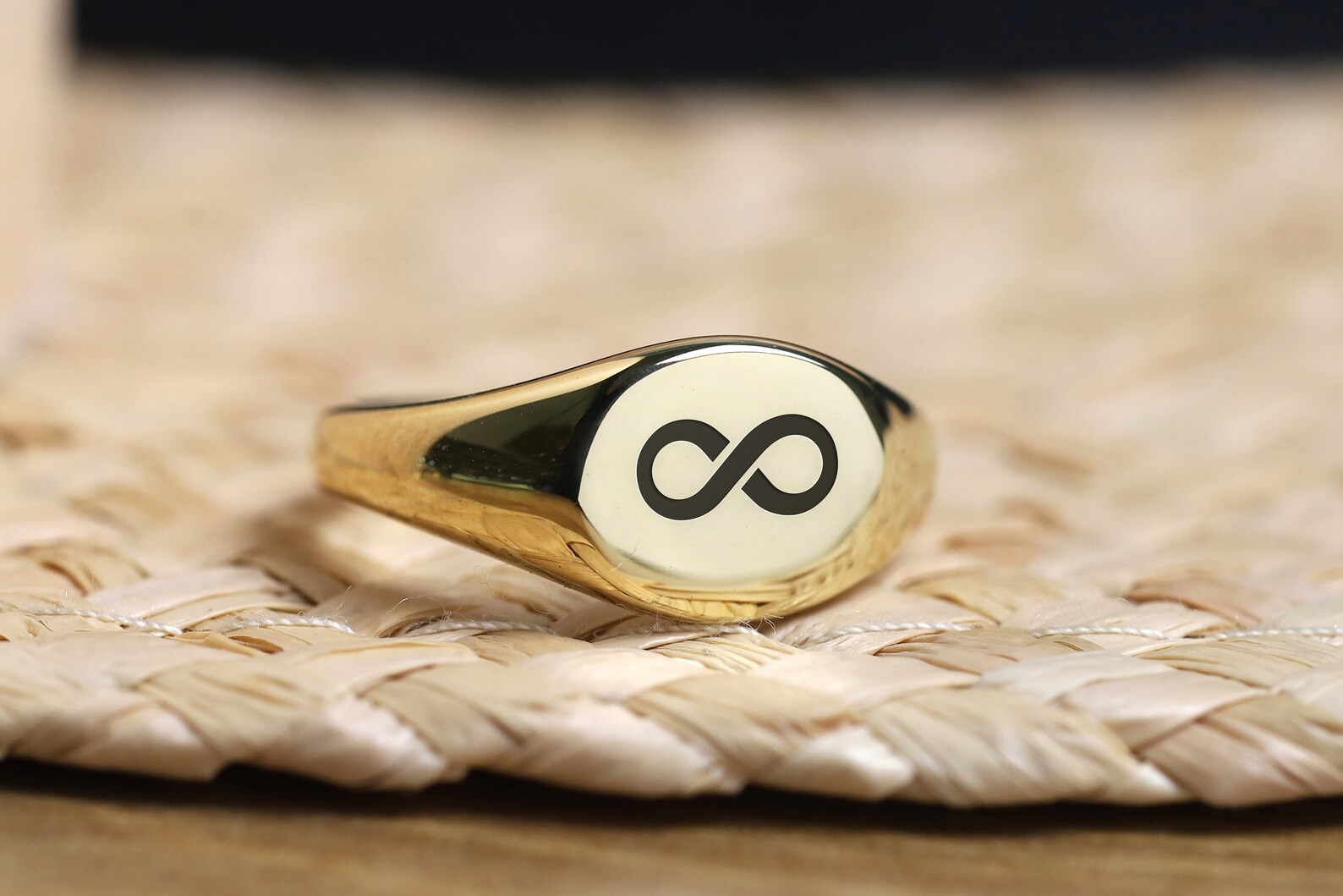 Engraved Infinity Ring · Symbol of Eternity Ring · Gift for Her ...