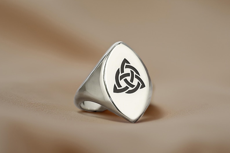 The Holy Trinity Signet Ring · Marquise Ring · Spiritual Ring · Unity ...