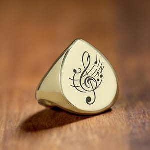 24k Gold Music Note Ring · Musical Ring · Treble Clef Ring · Musicians ...