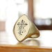 Engraved Christianity Signet Ring · Custom Cross Ring · 14k Gold ...