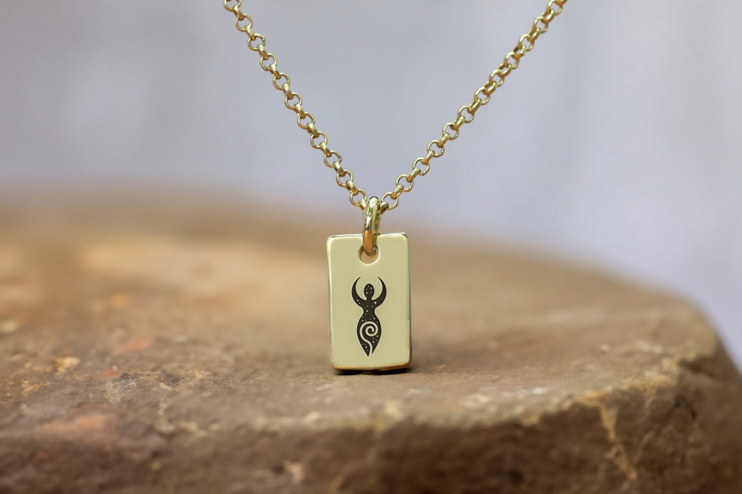 Engraved Wiccan Symbol Necklace · Rectangle Pendant Necklace · Custom ...
