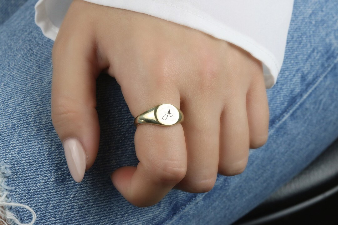 Custom Handwritten Letter Ring · Handwriting Ring · Personal Initial ...