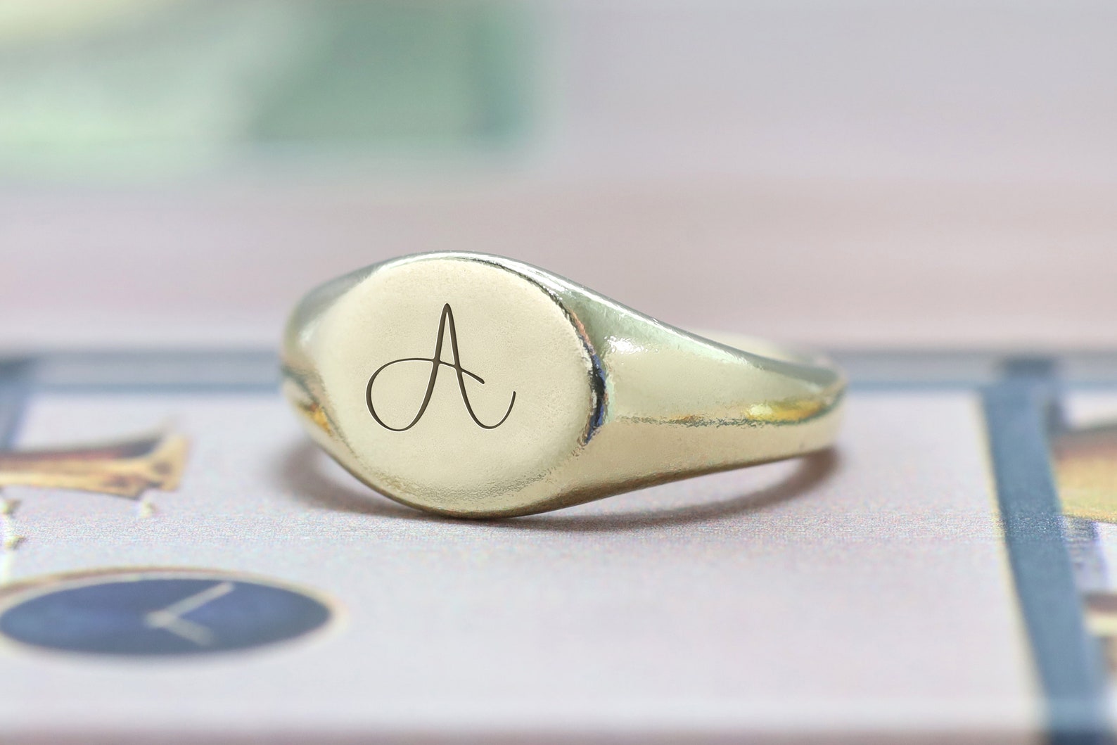 Custom Handwritten Letter Ring · Handwriting Ring · Personal Initial ...