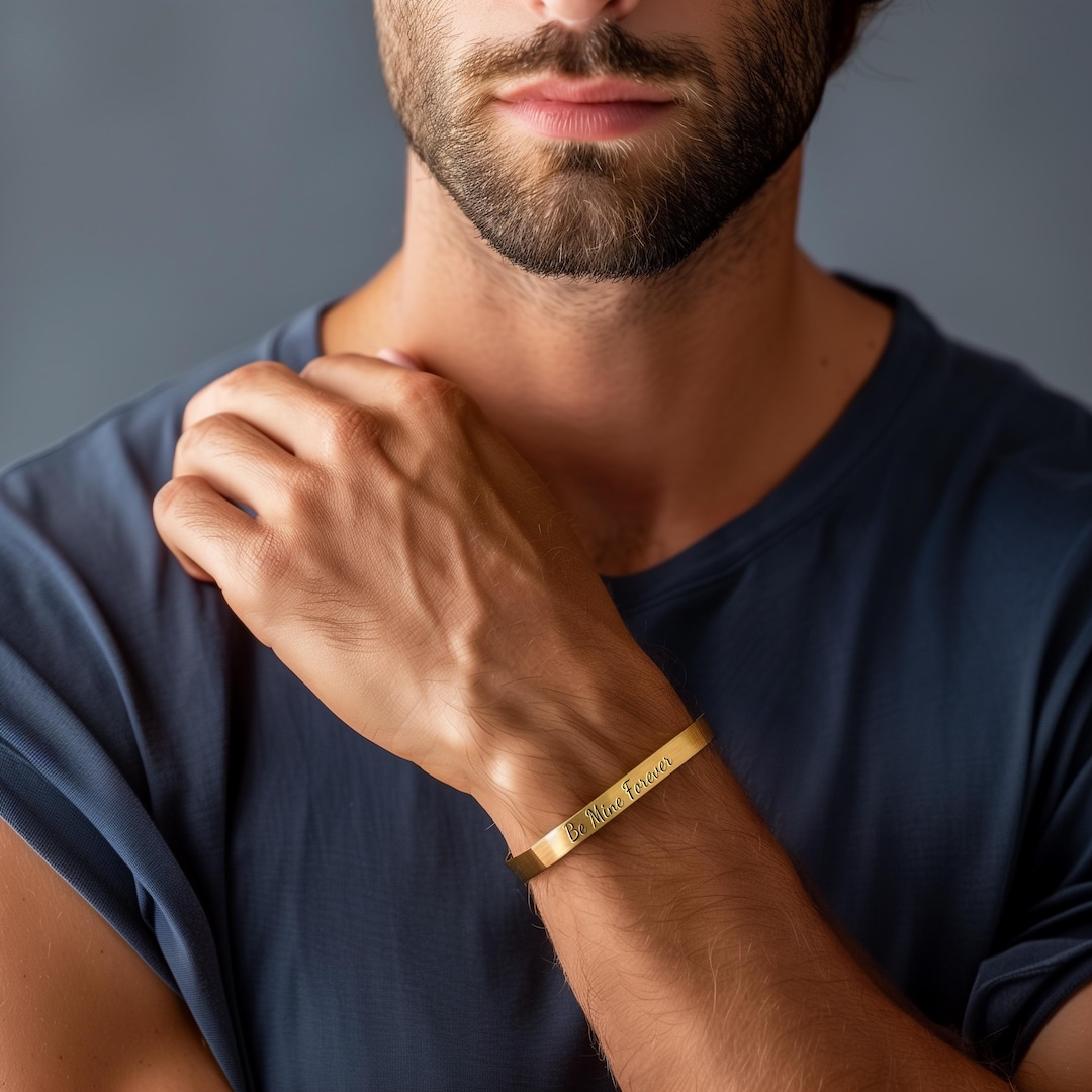 24k Gold Handwritten Bracelet · Engraved Text Bracelet · Personalized ...