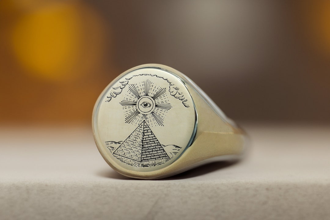 Freemasons Pyramid Signet Ring · Masonic Ring · Eye of Providence Ring ...