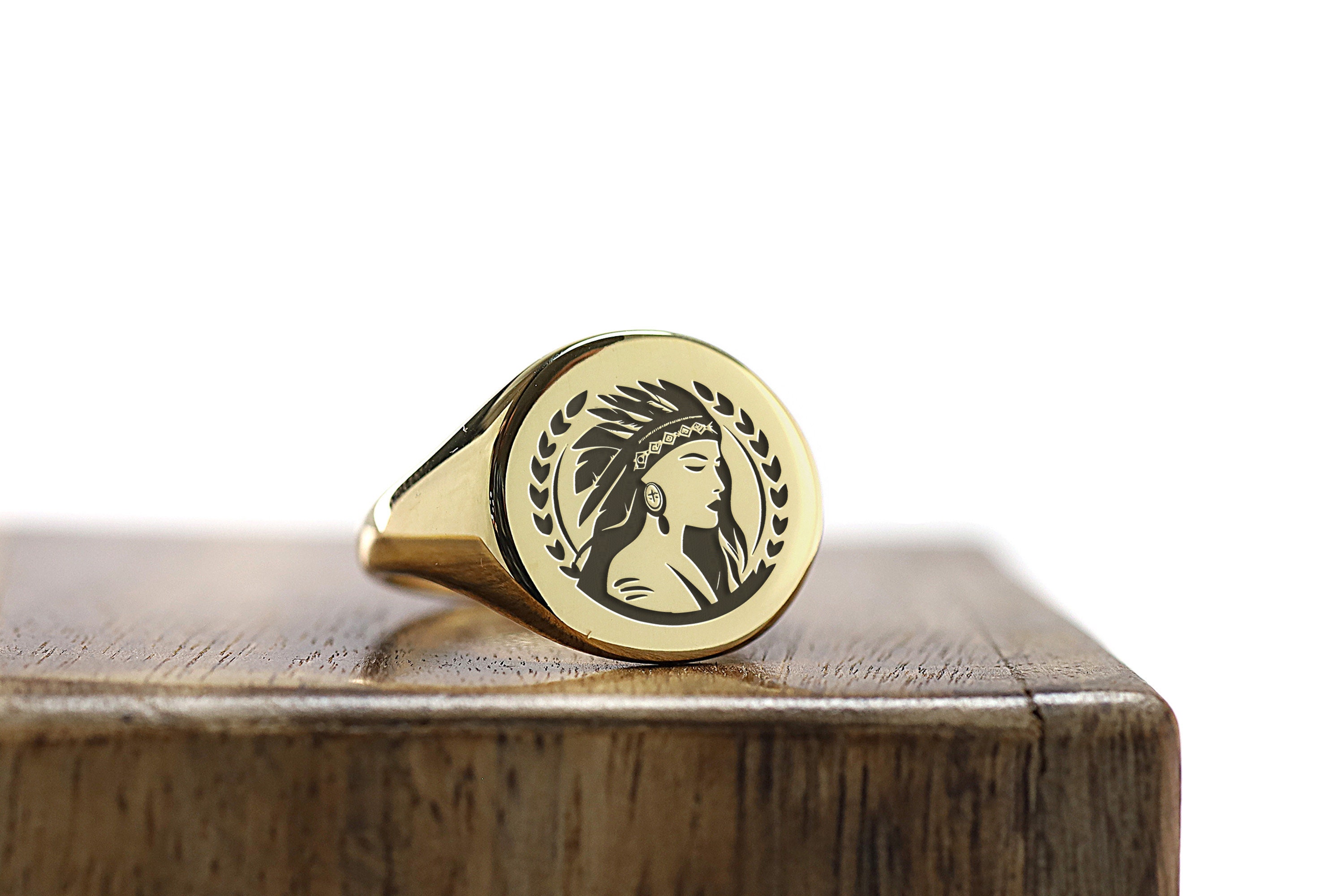 Native American Gold Signet Ring · Chief Ring · Indian Ring · Bold ...