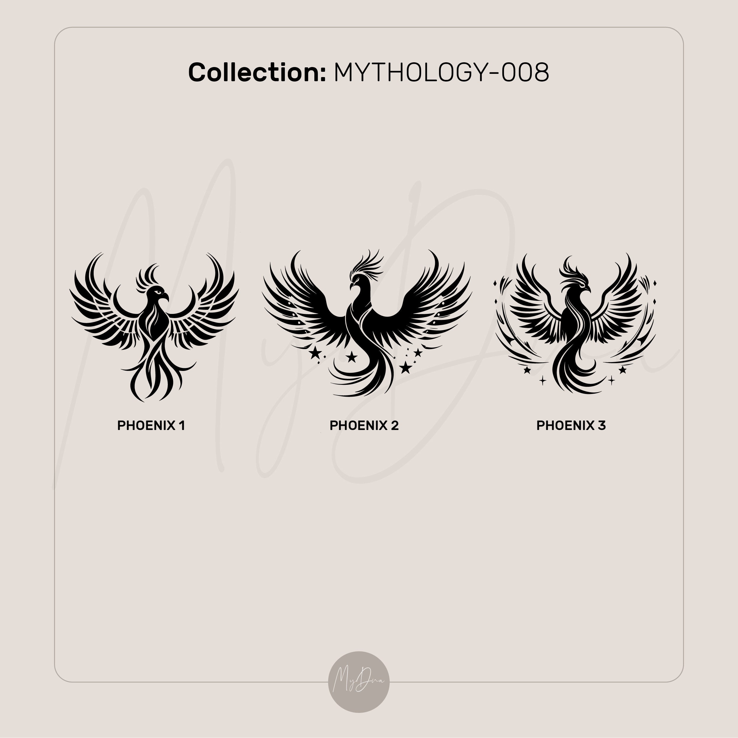 Phoenix Engraving Signet Ring Personalized Phoenix Ring Fantasy Ring ...