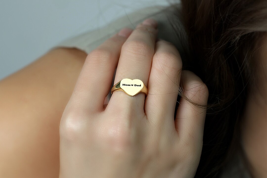 Personalized Mother Ring · 14k Gold Mother's Day Ring · Custom Name ...