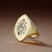 Music Notes Gold Signet Ring Bold Statement Musicians Ring Engraved ...