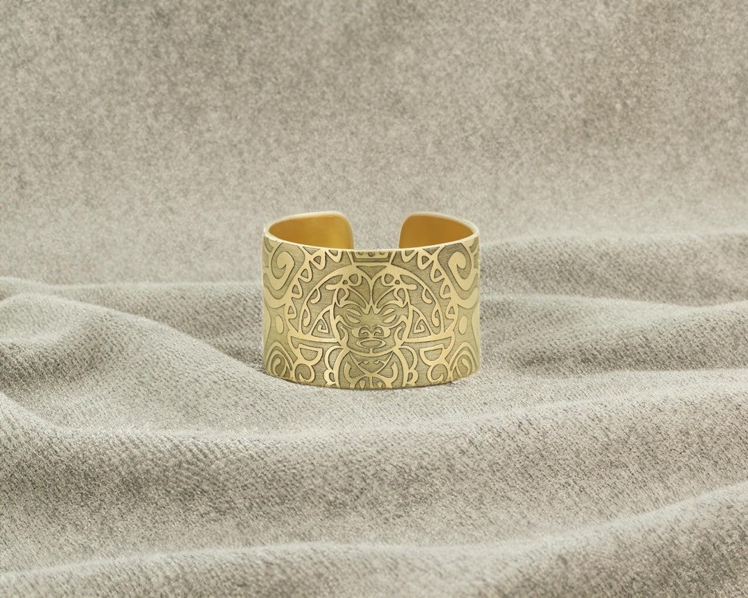 Māori Pattern Ring · Open Cuff Ring · Maori Ring · Samoan Engraving ...