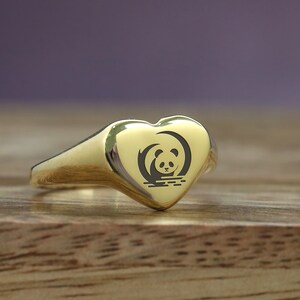 Personalized Panda Ring · Engraved Panda Signet Ring · Save the Planet ...