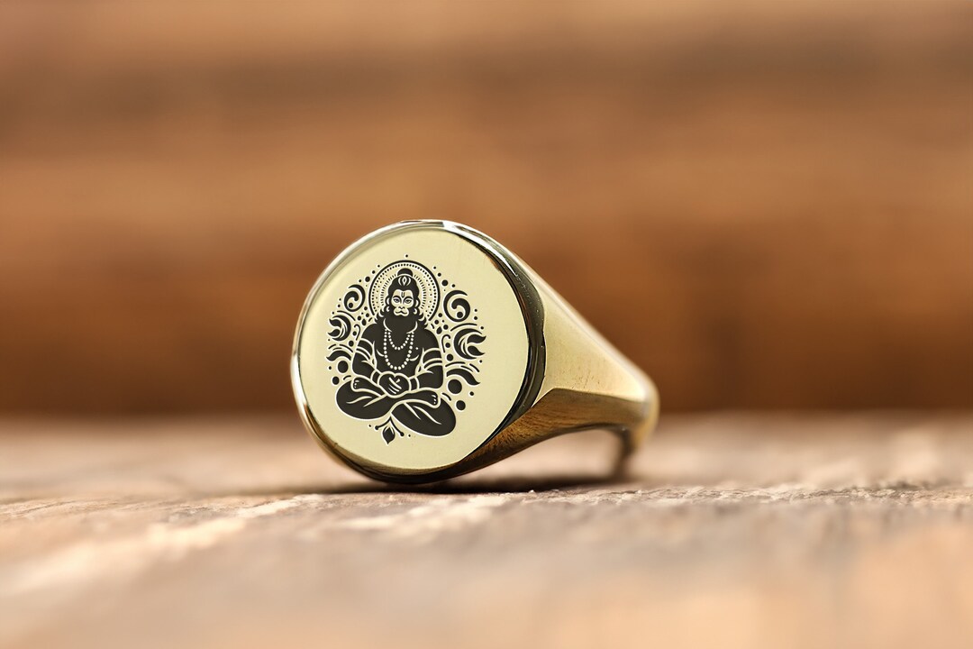 Engraved Hindu Jayanti Signet Ring · Personalized Hindu Ring · Indian ...
