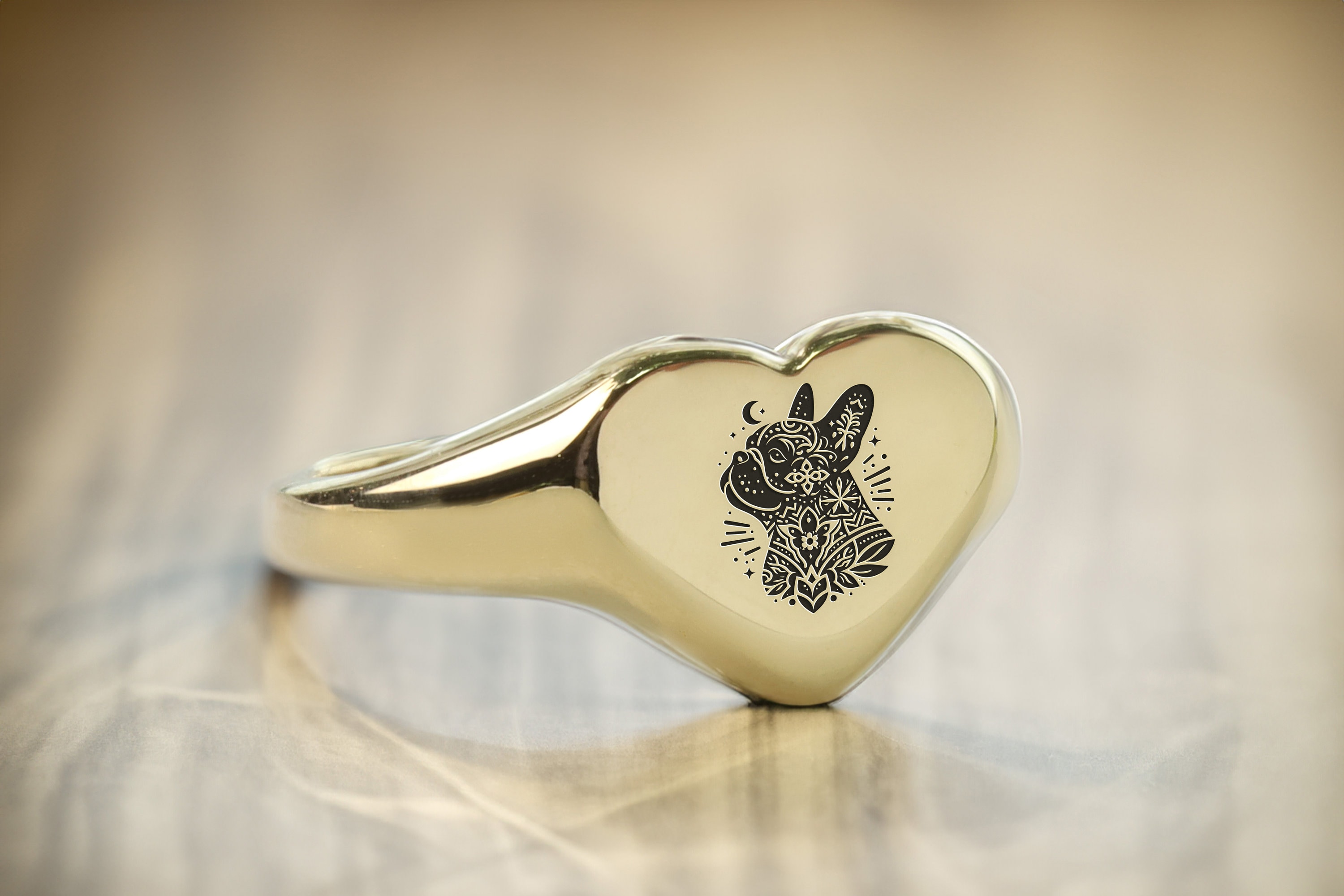 Engraved French Bulldog Ring · Custom Dog Ring · Personalized Dog Ring ...