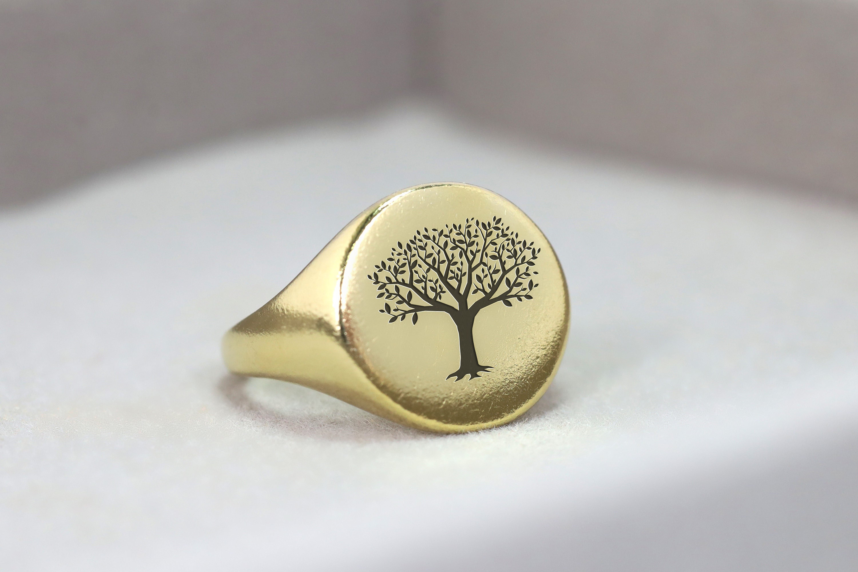 Tree of Life Ring · Tree Signet Ring · Spiritual Ring · Engraved Tree ...