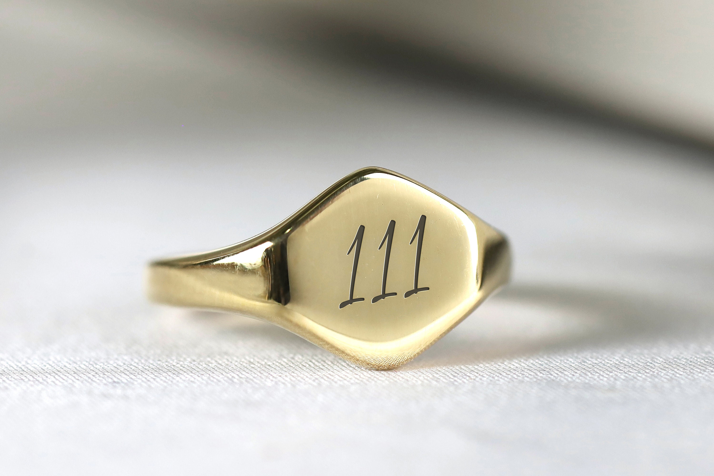 Lucky Number Ring · Handwritten Number Ring · Custom Initials Ring ...