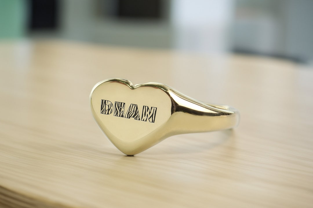 Personalized Name Signet Ring · Custom Name Ring · Gold Initials' Ring ...