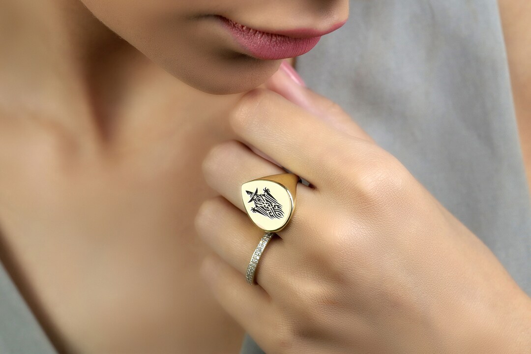 Custom Wizard Signet Ring · Engraved Wizard Ring · Roleplay Ring ...