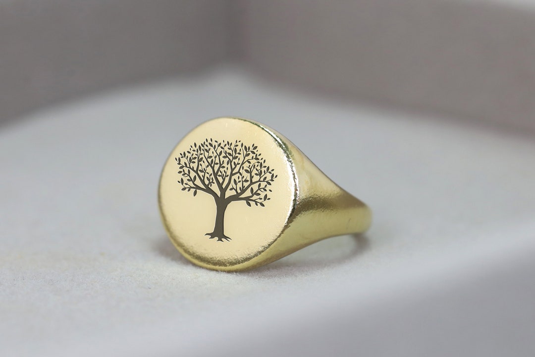 Tree of Life Ring · Tree Signet Ring · Spiritual Ring · Engraved Tree ...