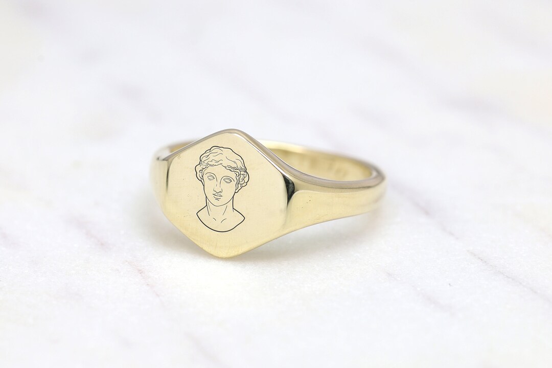 Ancient Greek Ring · Greece Signet Ring · Greek Symbol Ring ...