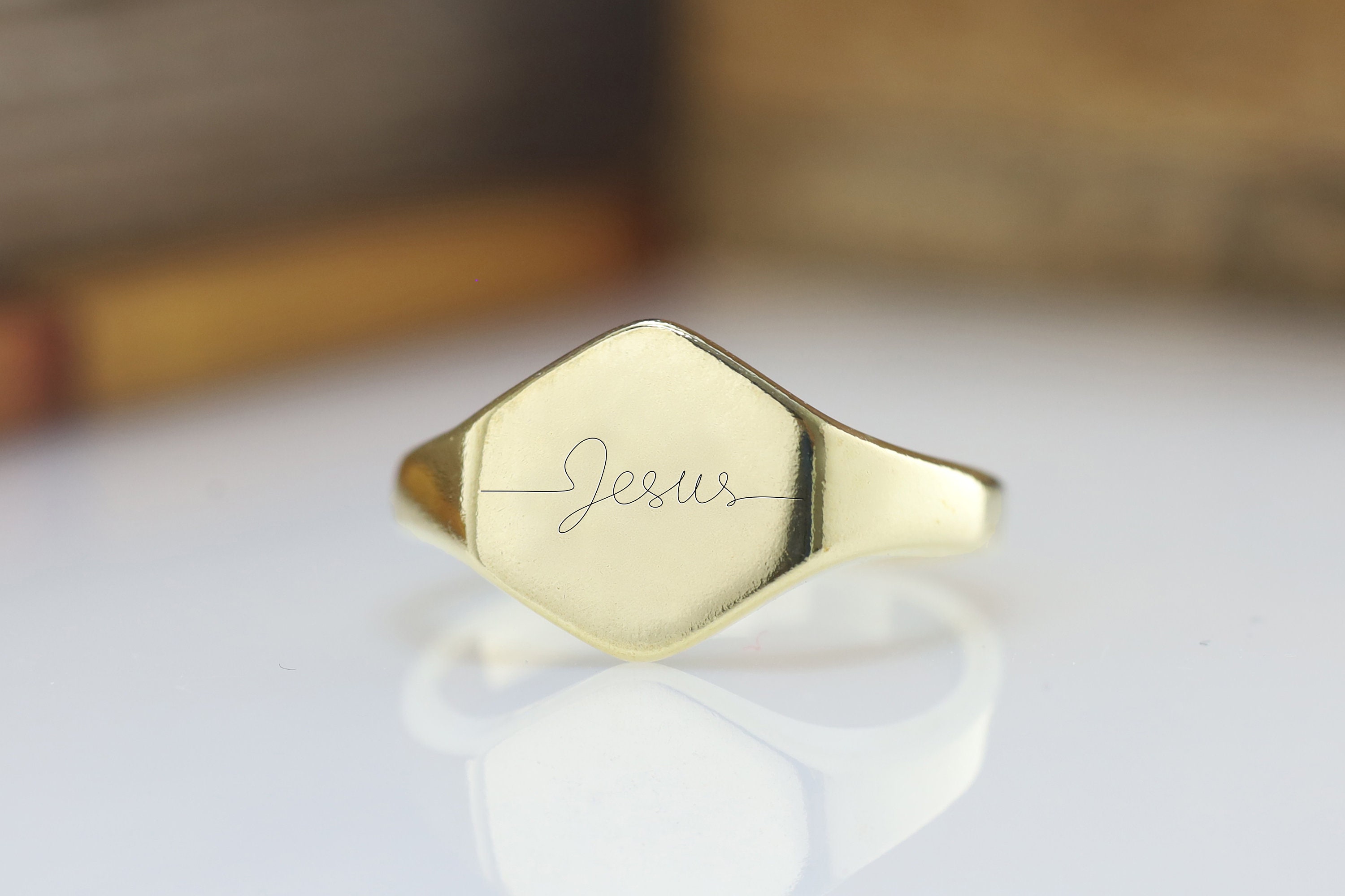 Jesus Ring · Jesus Engraved Ring · Christianity Ring · Line Art Ring ...