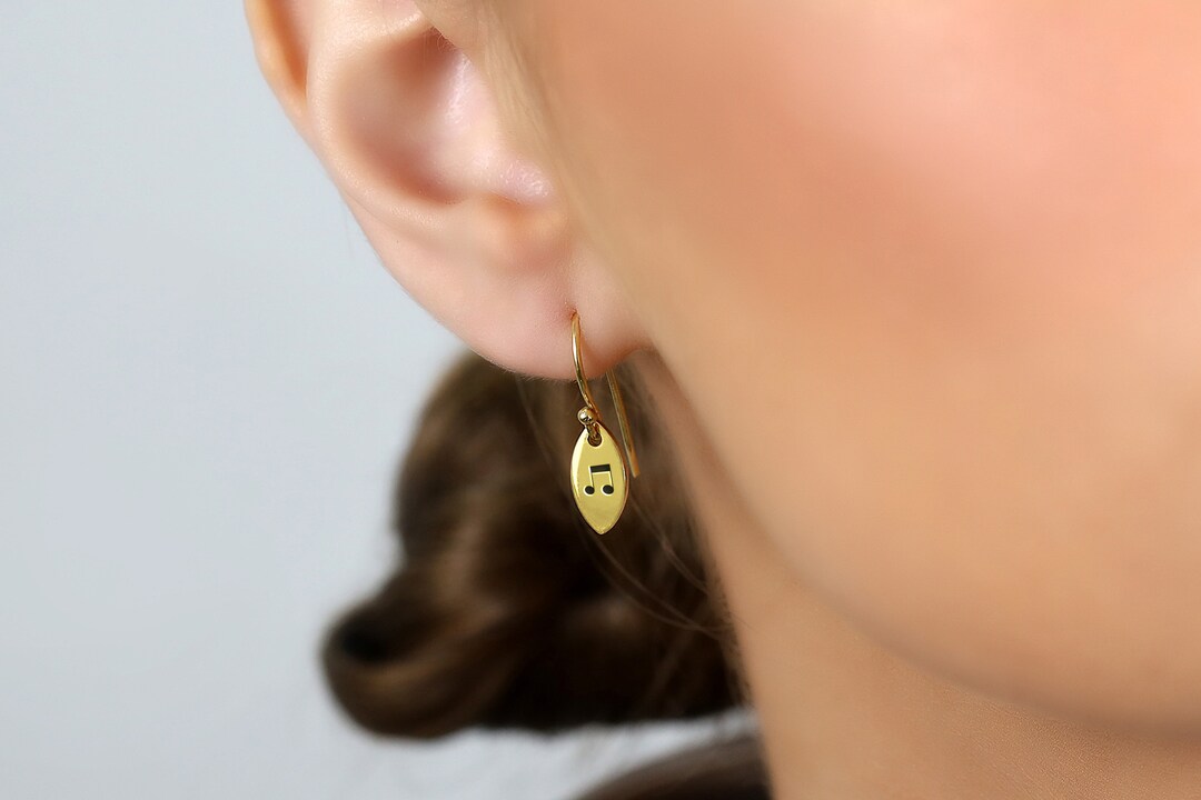 Music Notes Engraved Earrings · Custom Musical Earrings · Music Jewelry ...
