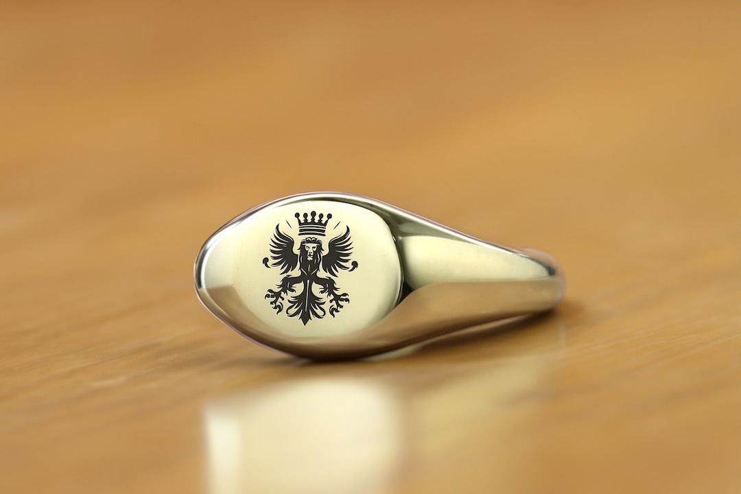Heraldic Lion Signet Ring · Heraldic Ring · Medieval Symbol Ring ...