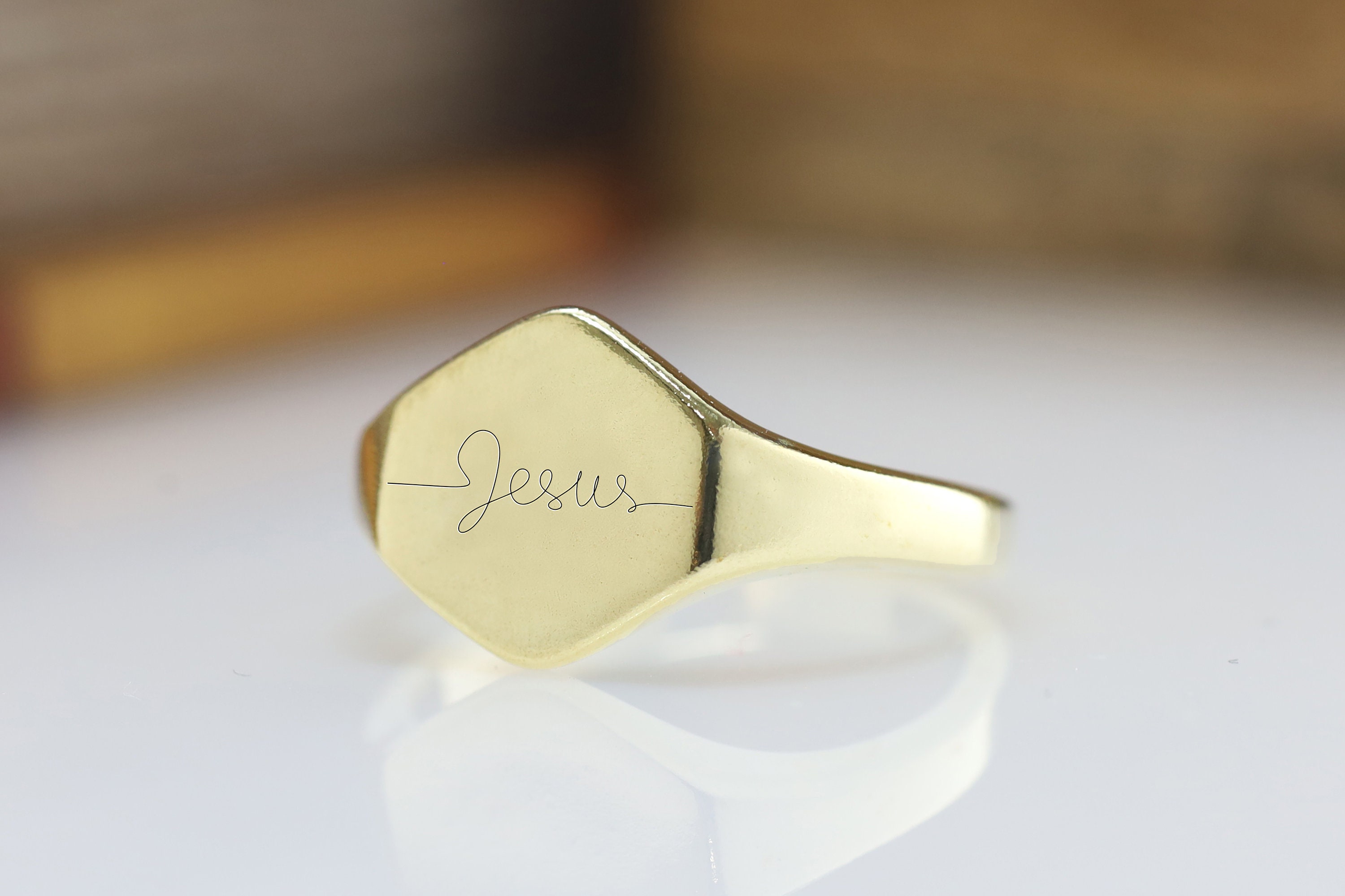 Jesus Ring · Jesus Engraved Ring · Christianity Ring · Line Art Ring ...