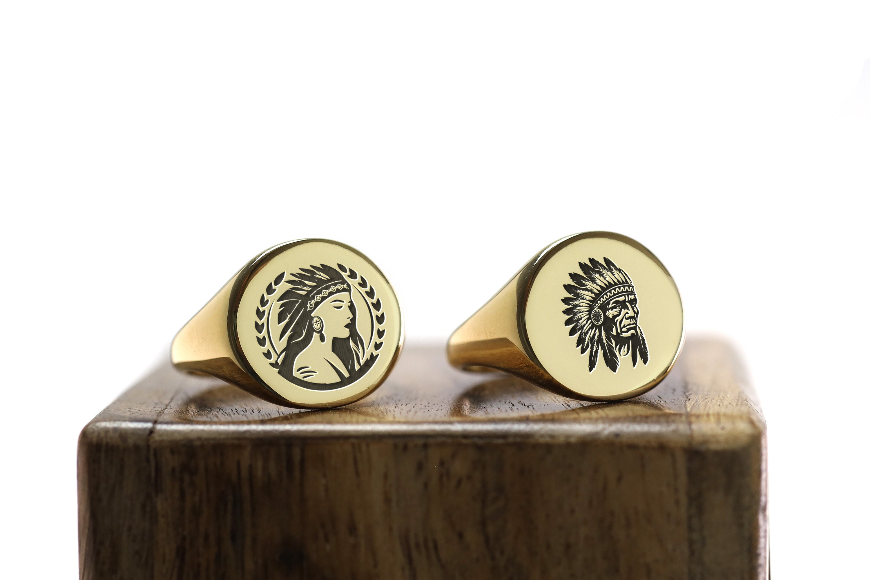 Native American Gold Signet Ring · Chief Ring · Indian Ring · Bold ...