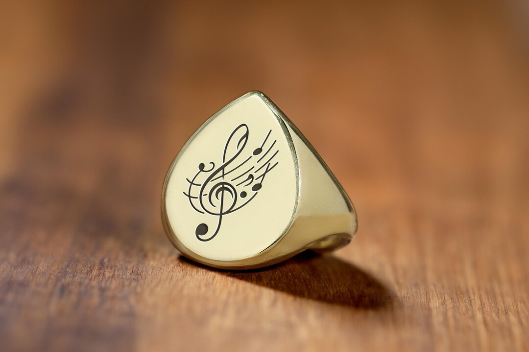 24k Gold Music Note Ring · Musical Ring · Treble Clef Ring · Musicians ...