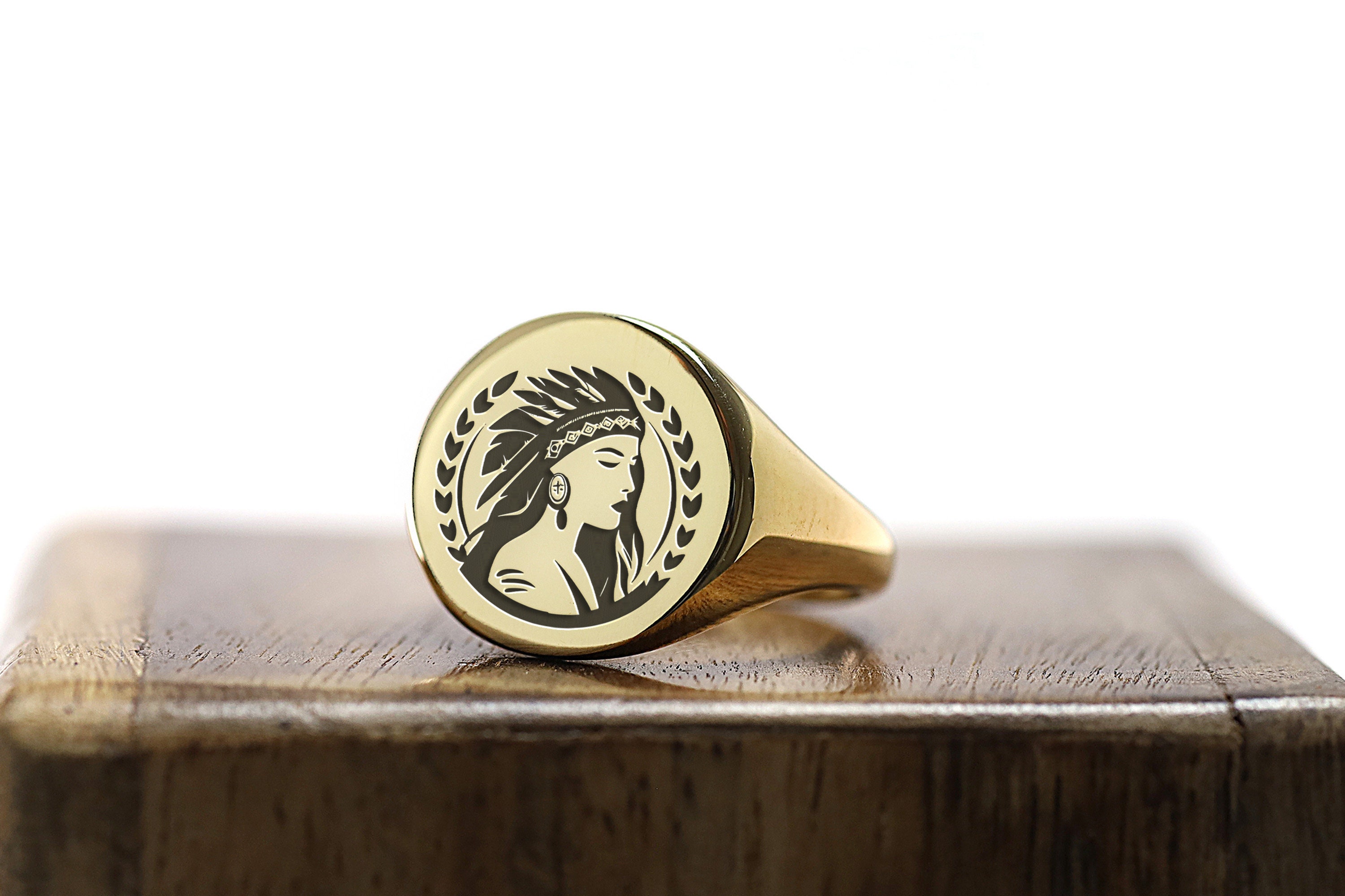 Native American Gold Signet Ring · Chief Ring · Indian Ring · Bold ...