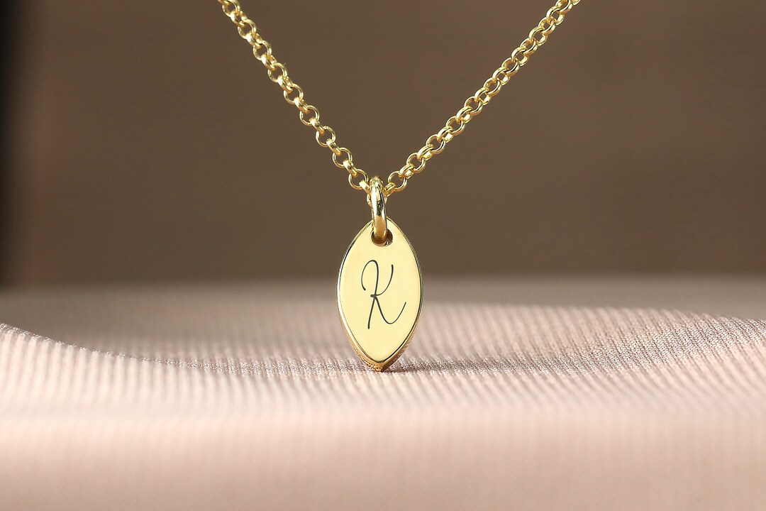 Personalized Name Necklace · Marquise Pendant Necklace · Custom Name ...