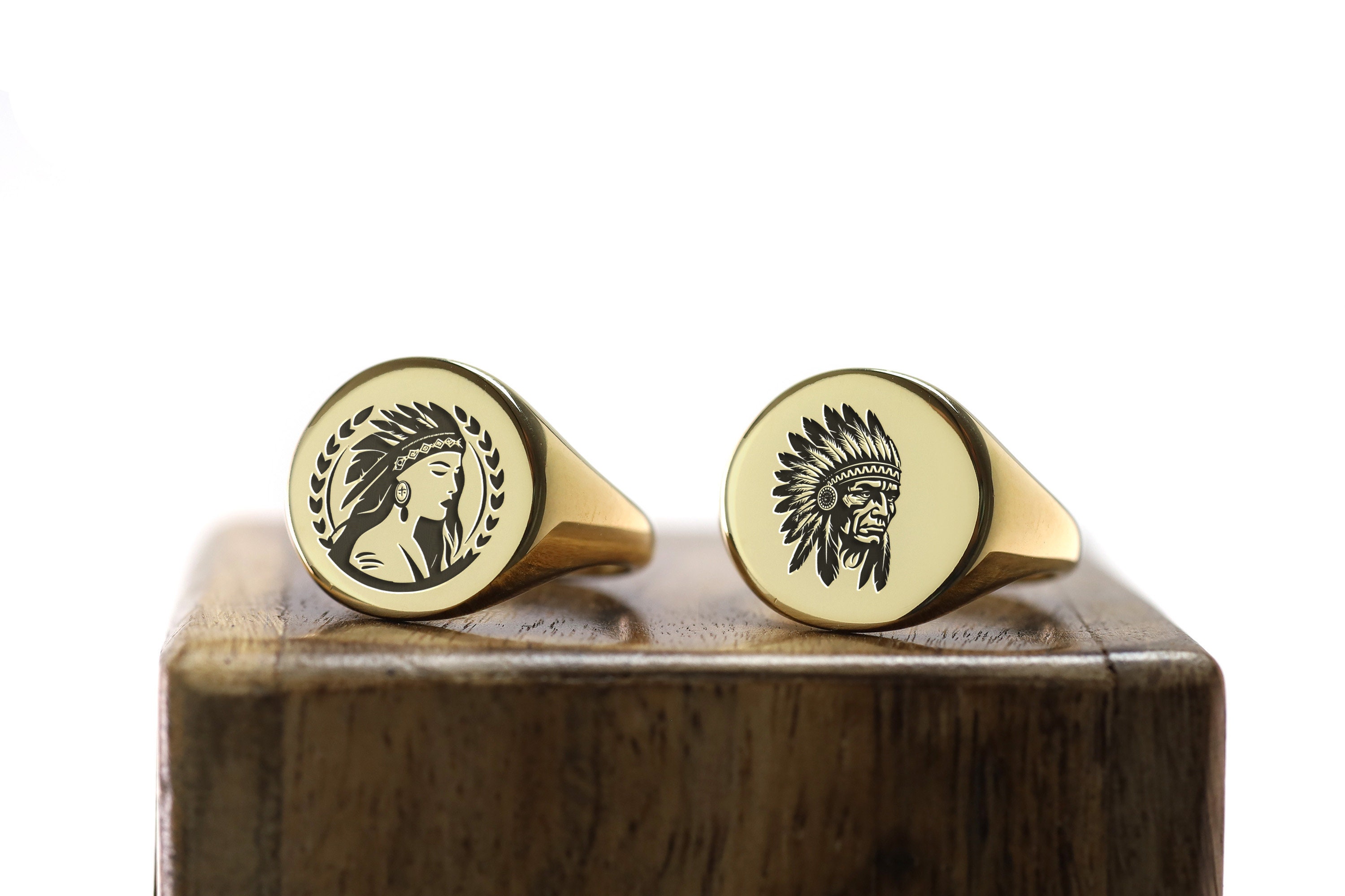 Native American Gold Signet Ring · Chief Ring · Indian Ring · Bold ...