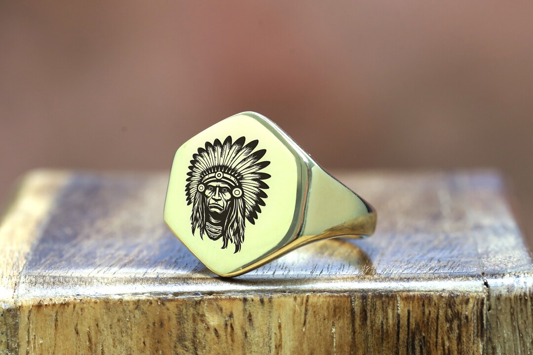 Indian Chief Engraved Ring · Tribal Ring · Native American Ring ...