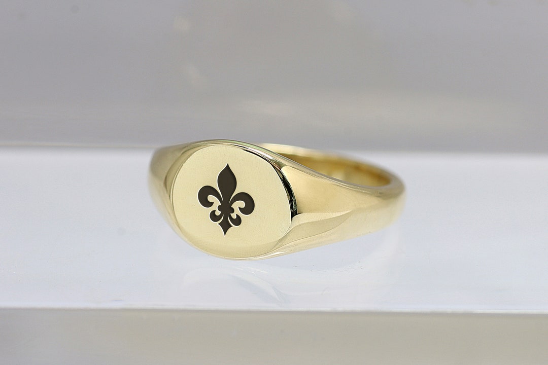 Gold Engraved Heraldry Ring · Custom Signet Ring · Personalized ...