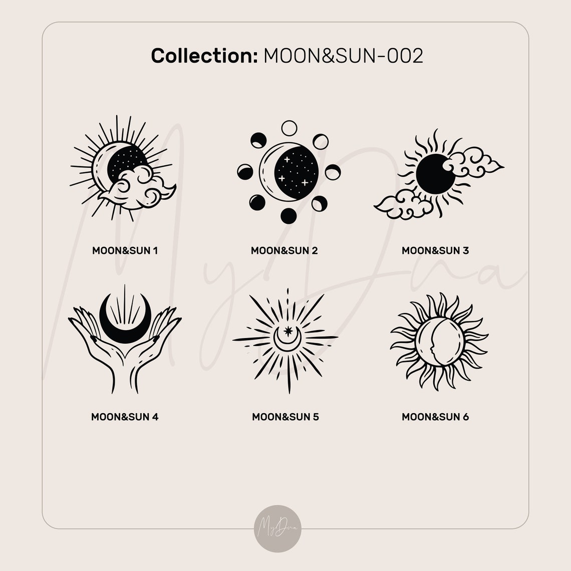 Engraved Moon Ring Gothic Sun Ring Mystical Ring Hipster Ring Unisex ...