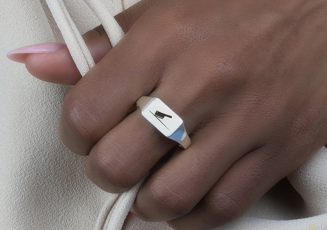Butcher Knife Gold Signet Ring· 14k Gold Butcher Knife Ring ...