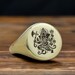 Engraved Hindu Signet Ring · Ganesh Gold Ring · Unisex Ring · Round ...
