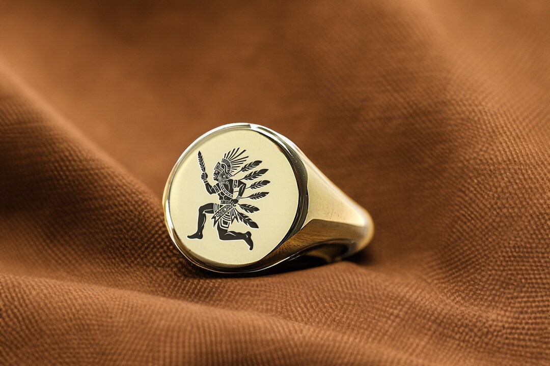 Gold African Tribal Signet Ring · Custom African Tribal Ring · Unisex ...