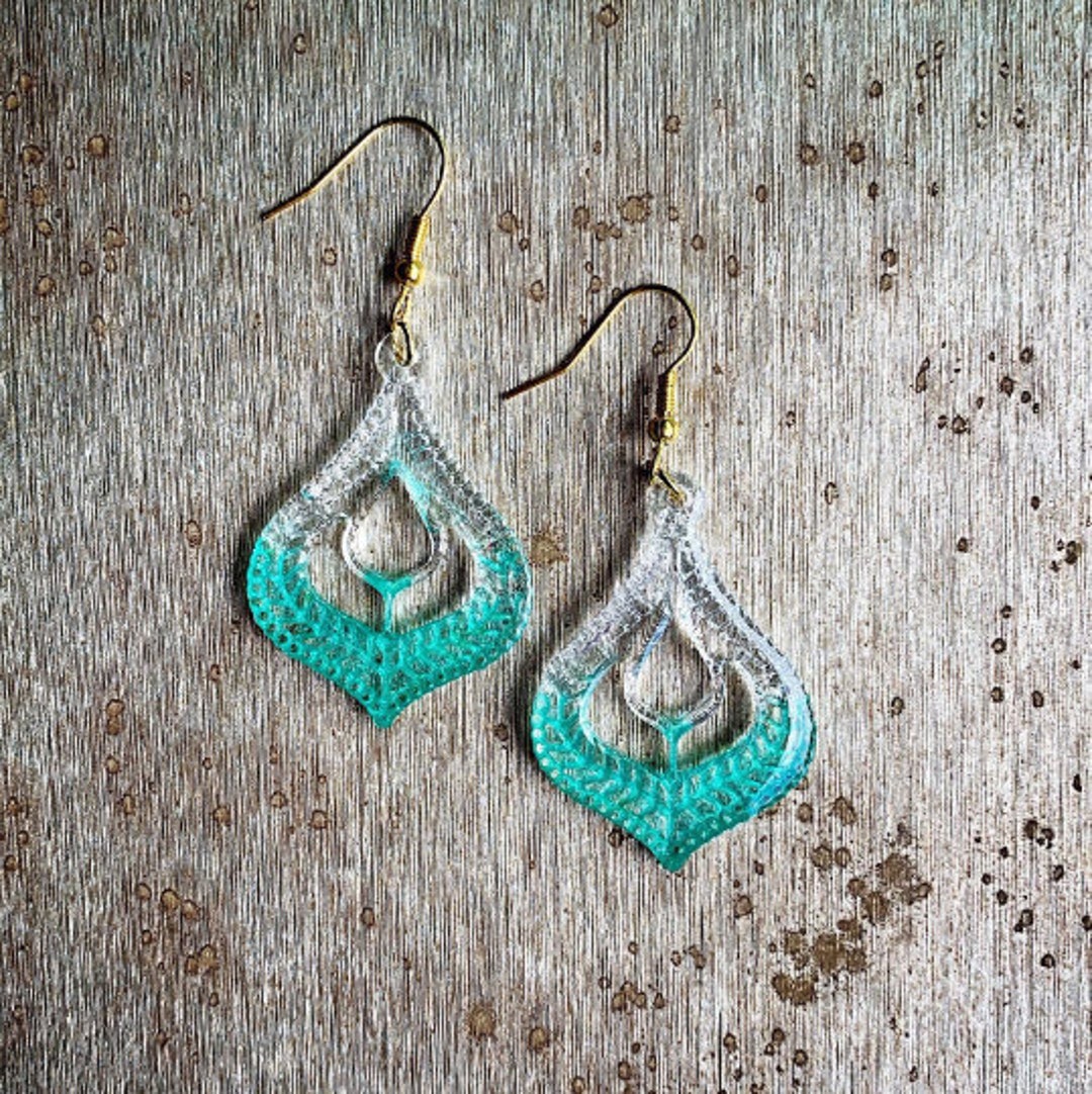Handmade Dangled Drop Resin Earrings Handmade Resin Earrings - Etsy