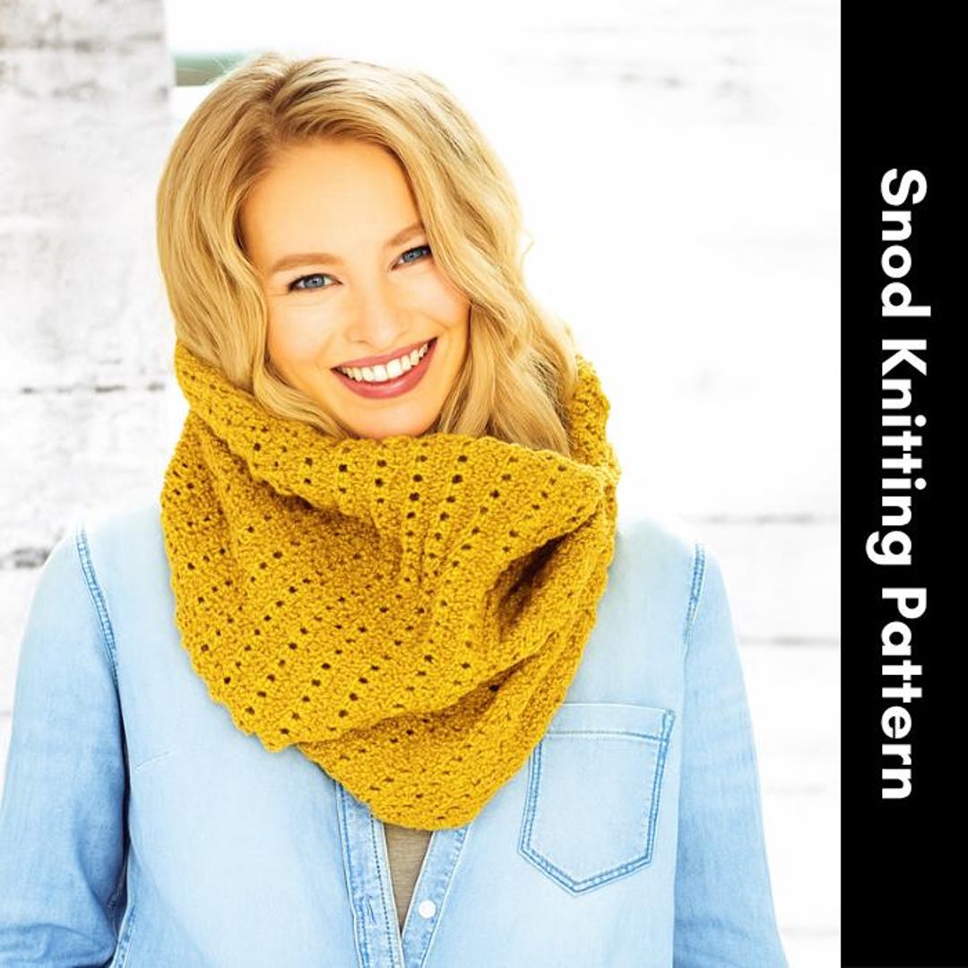 Textured Snood Knitting Pattern | Easy DK Yarn Scarf (PDF) - Etsy