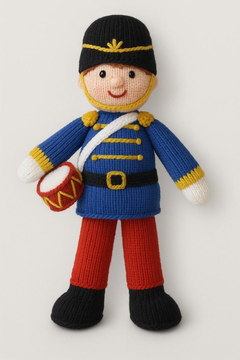 Nutcracker Drummer Boy Knitting Pattern: Christmas Toy Soldier (PDF Download) - Etsy