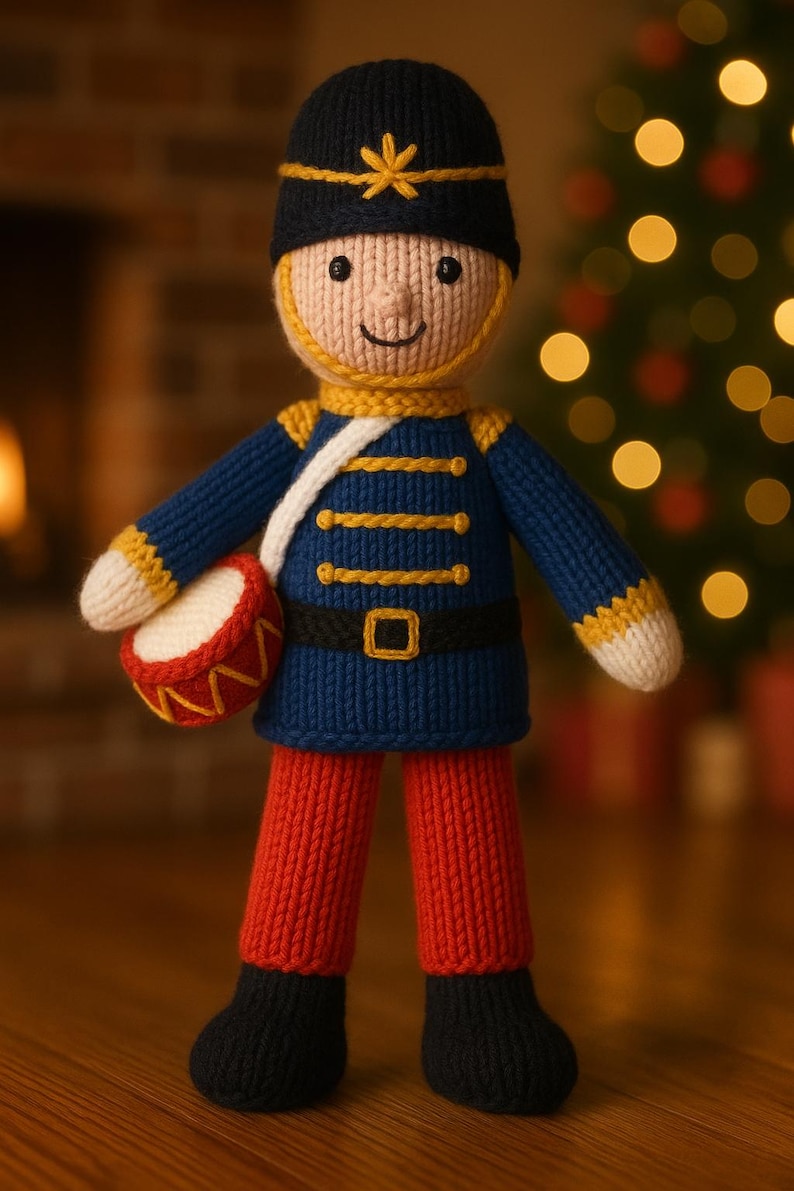 Nutcracker Drummer Boy Knitting Pattern: Christmas Toy Soldier (PDF Download) - Etsy