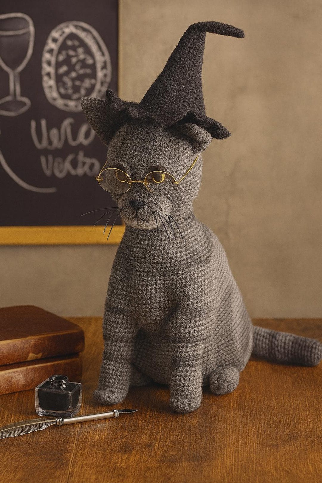 Wizard Professor Inspired Animagus – Amigurumi Witch Cat Toy – Instant ...