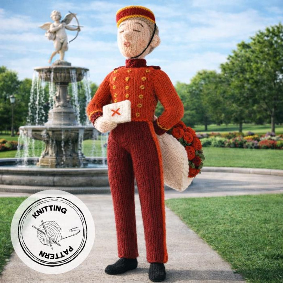 Kissogram Doll Knitting Pattern – Valentine's Day Gift, A4 Printed - Etsy